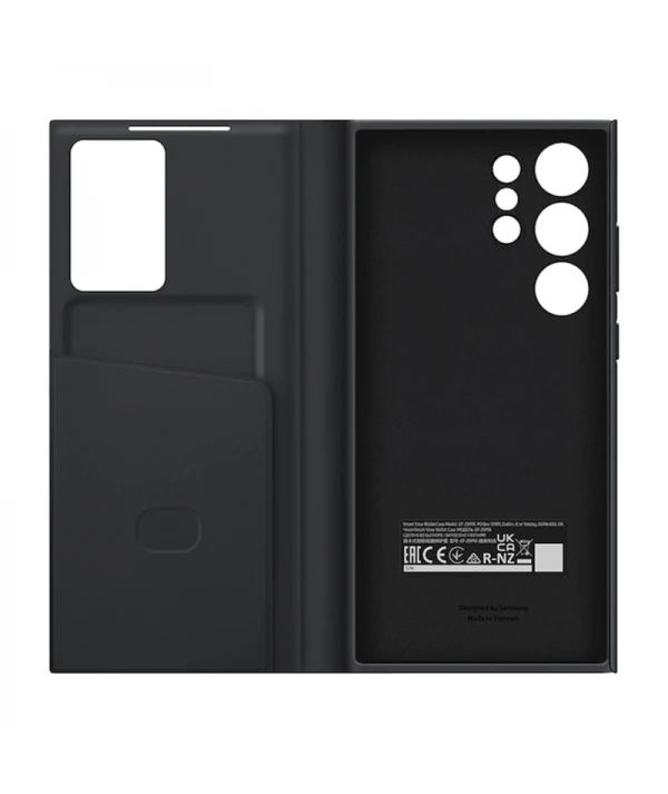 Galaxy S23 Ultra Smart View Wallet Cover - prix Tunisie Couleur Noir
